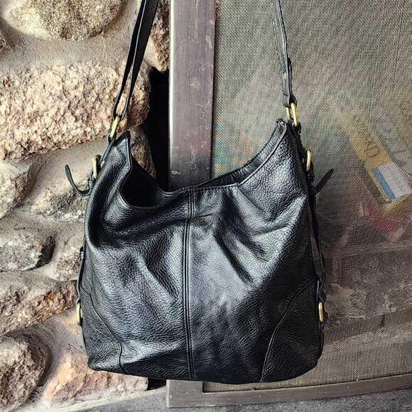 Merona | Bags | Merona Black Vegan Leather Shoulder Bag | Poshmark